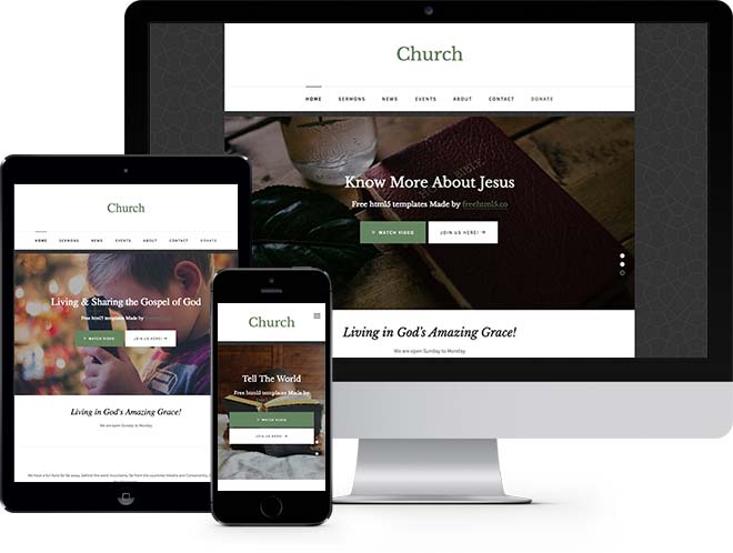 Free Bootstrap Church Templates PRINTABLE TEMPLATES